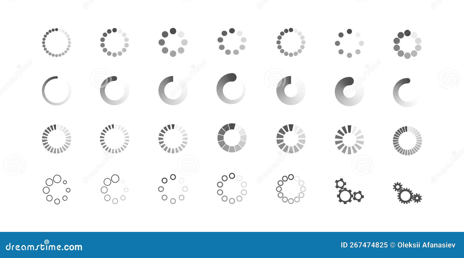 Download Sign Set. Load Icons Set Stock Vector - Illustration of ...