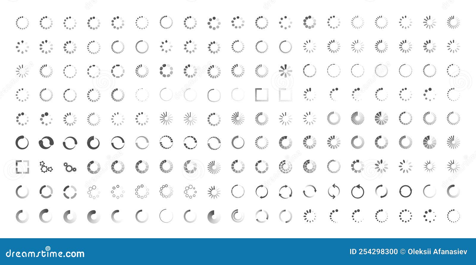 Download Signs Set. Load Icons. Data Load Stock Vector - Illustration ...