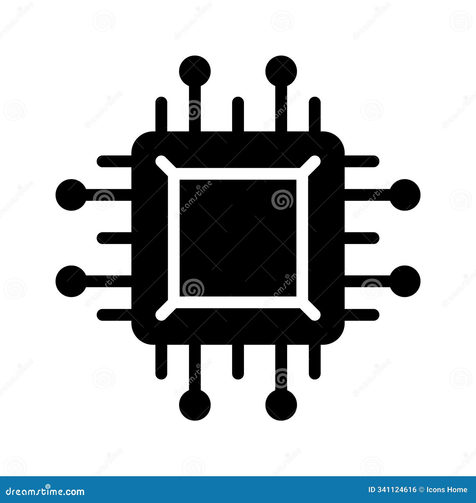 Download this Unique Icon of Ai Processor, Microprocessor Vector Stock ...