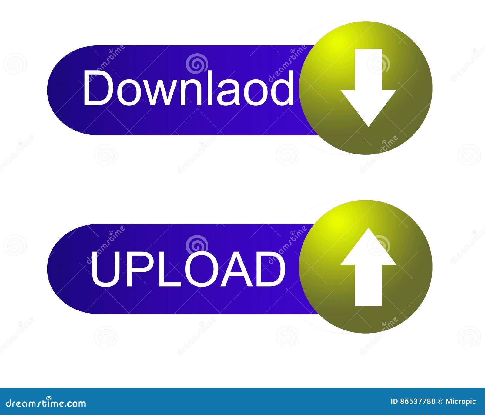 Download and Upload Blue and Yellow Button Stock Illustration ...