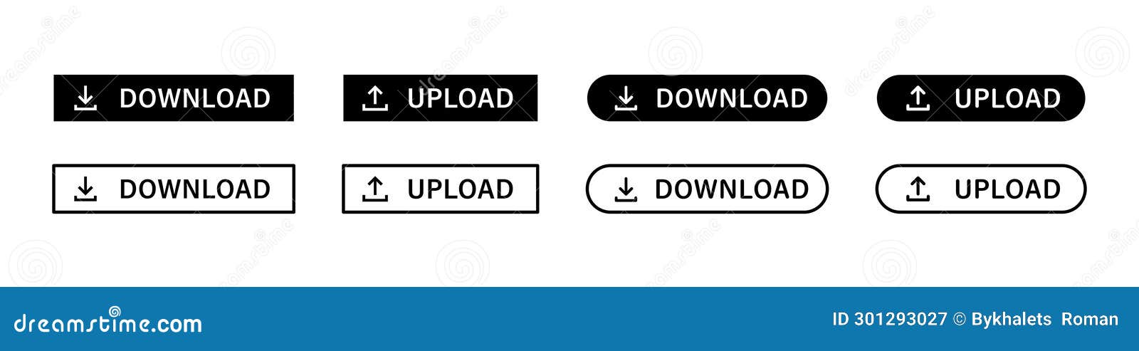 Download, Upload Button Icon. Download, Upload Web App Button Stock ...