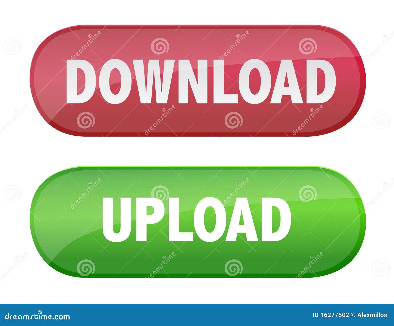 Download and Upload Buttons Stock Vector - Illustration of button ...