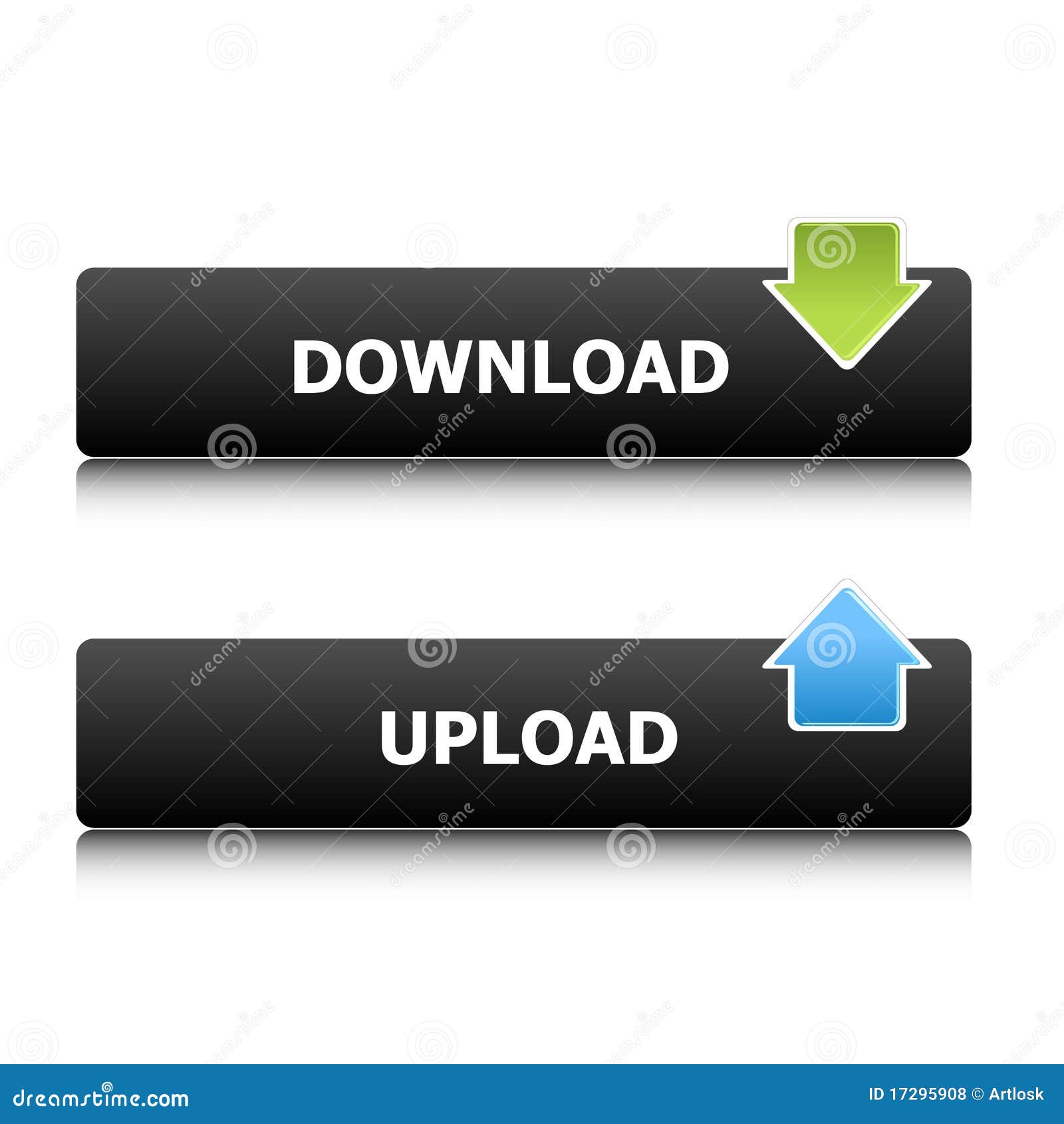 Download and Upload Buttons Stock Vector - Illustration of graphic ...