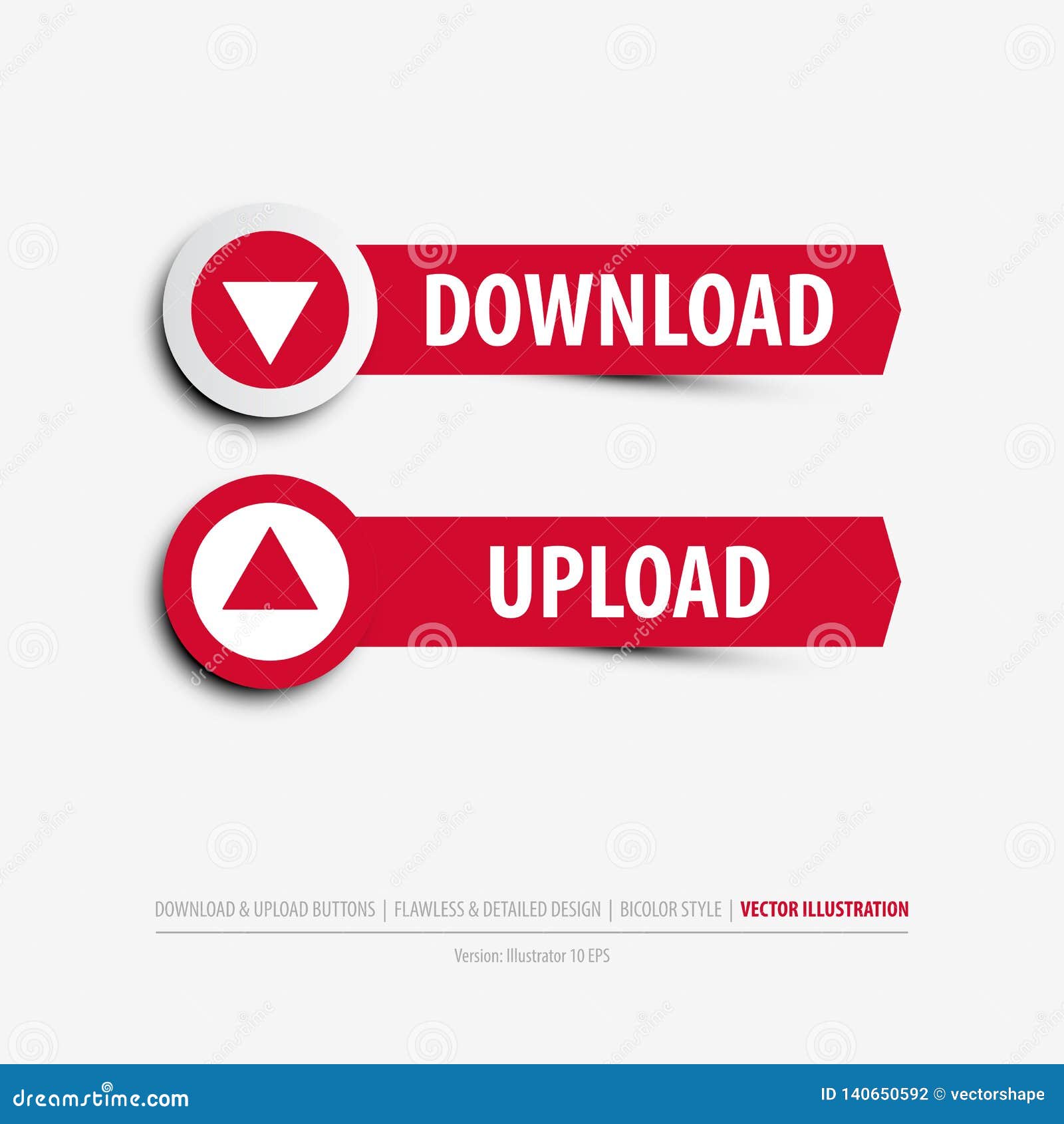 Download and Upload Buttons Stock Illustration - Illustration of ...