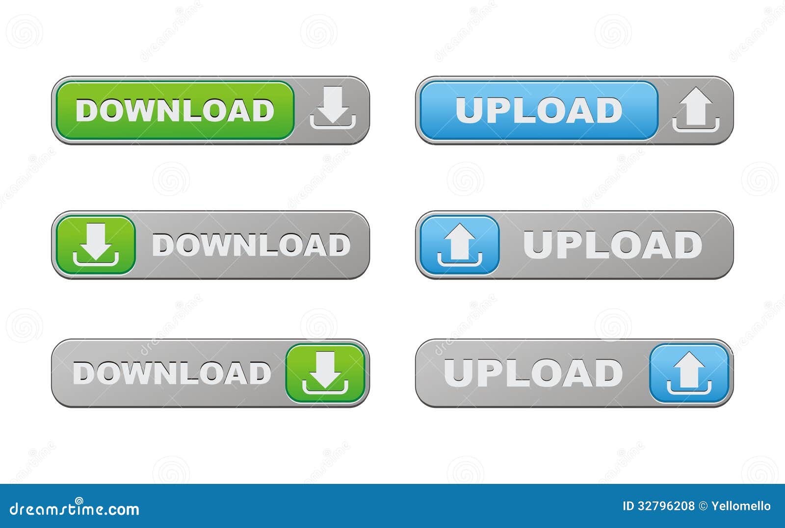 Download and Upload Buttons Stock Illustration - Illustration of icon ...