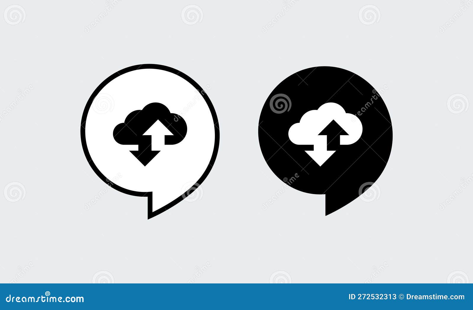 Download, Upload Cloud, Send File, Internet Connect, Data Storage Icon. Down Up Vector ...