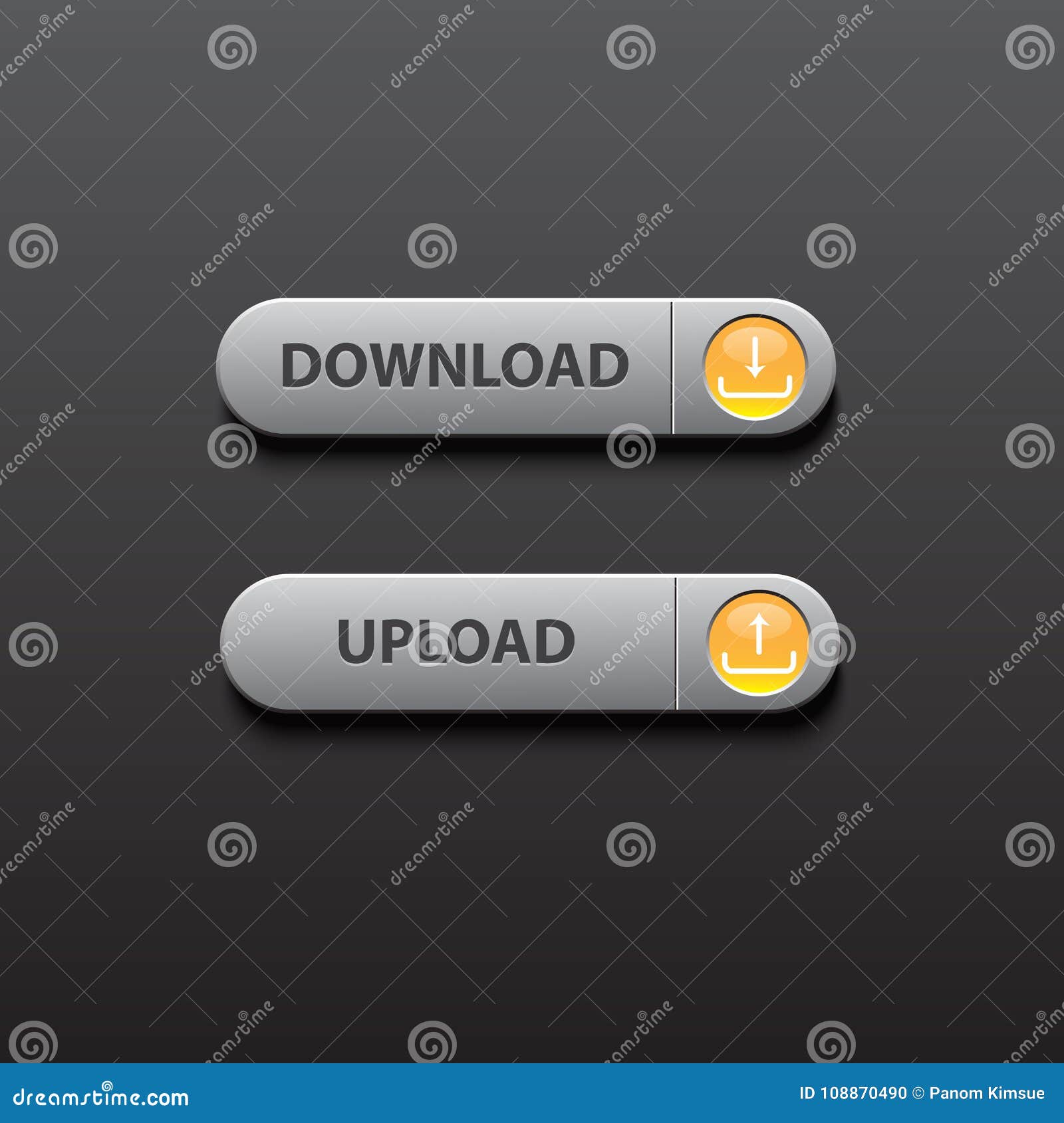 Download and Upload Realistic Button Vector Icon for Your Design Stock ...