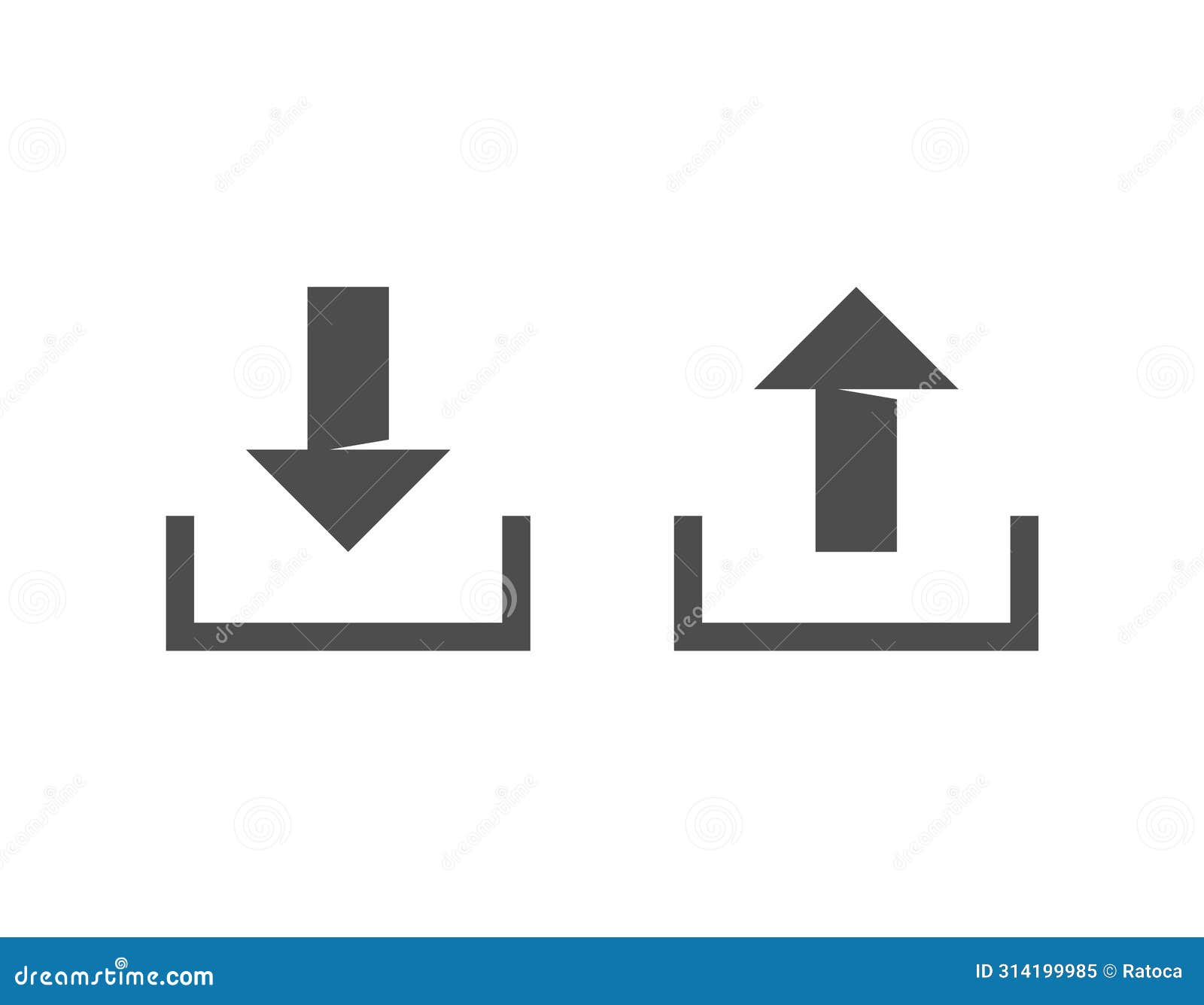 Download and Upload Symbols Stock Vector - Illustration of downloading ...