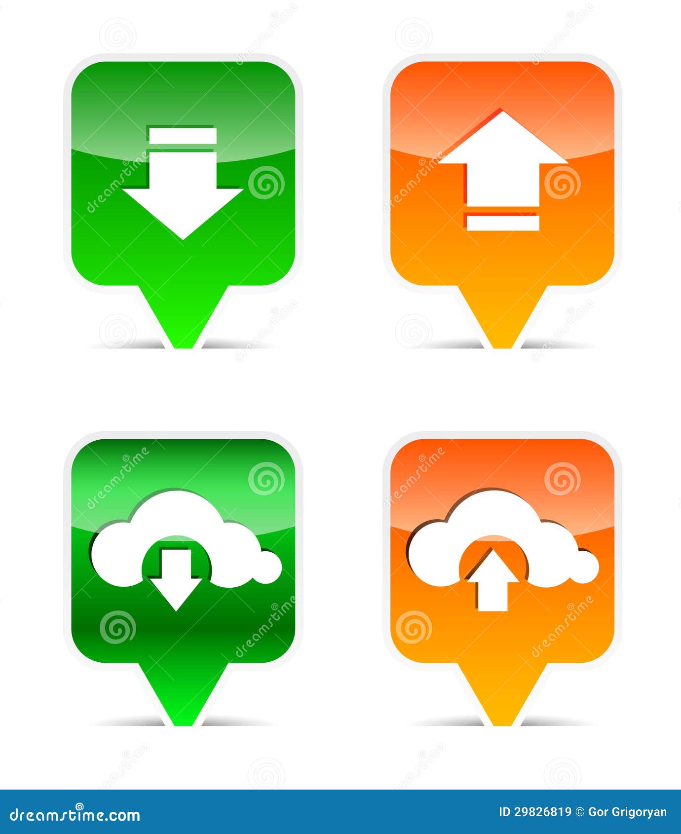 Download and Upload Web Design Elements Stock Vector - Illustration of ...