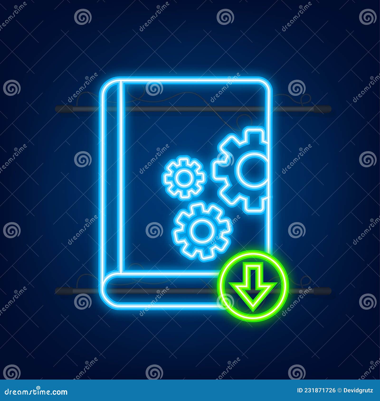 Download User Manual Book in Flat Style. Neon Style Stock Vector ...
