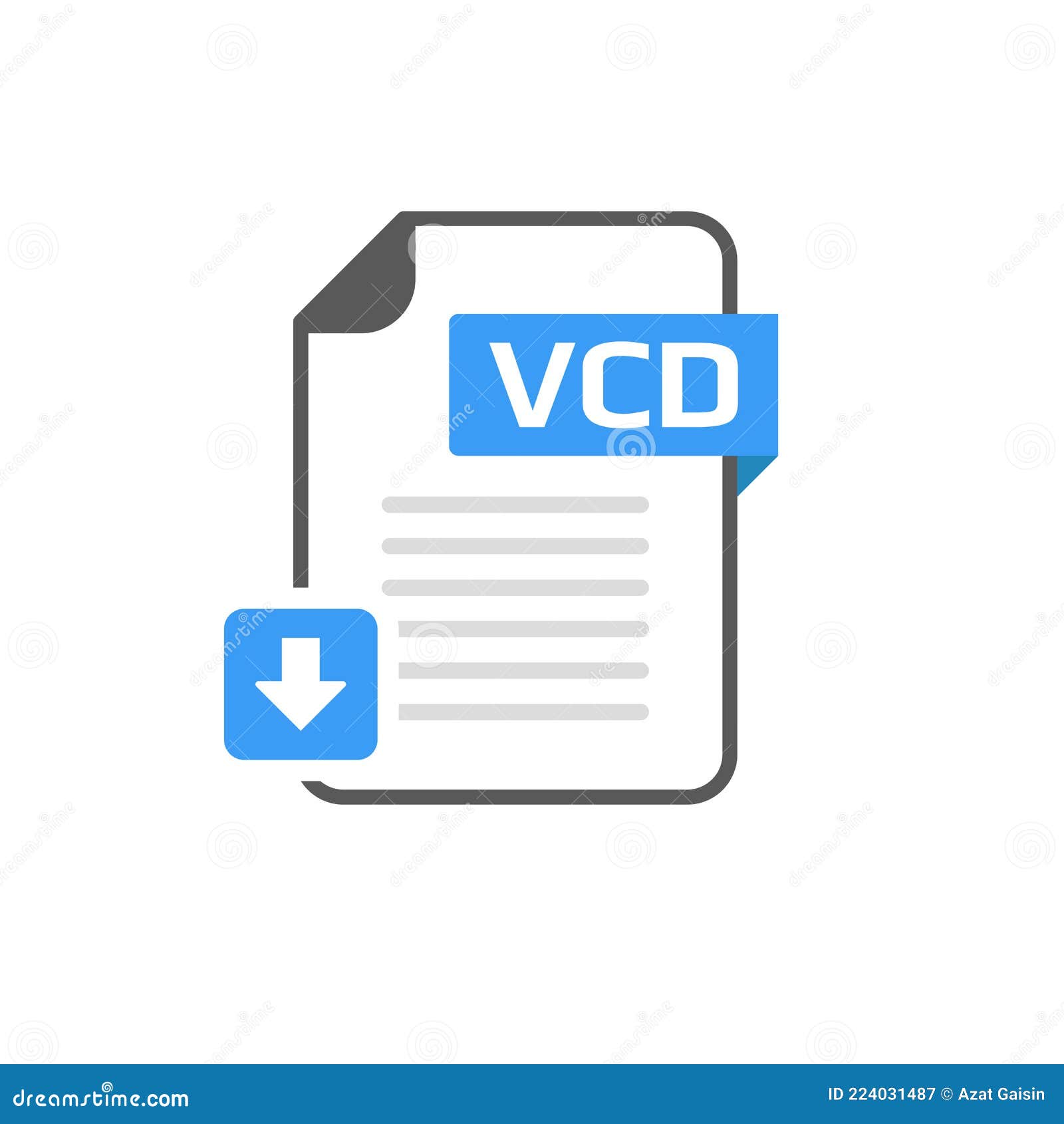 Download VCD File Format, Extension Icon Stock Illustration ...