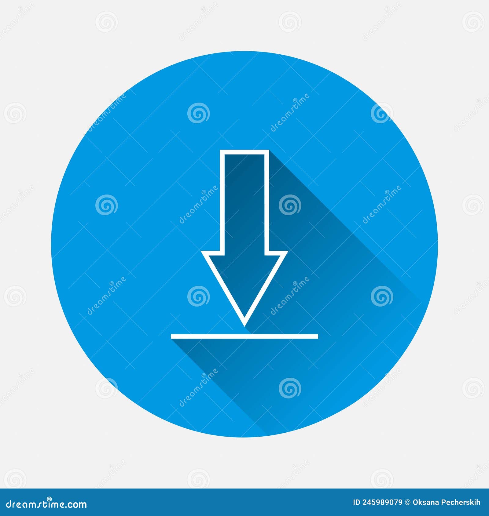 Download Vector Icon, Install Symbol on Blue Background. Flat Image ...