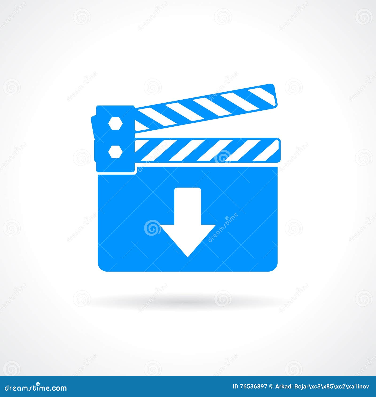 Download video icon stock vector. Illustration of media - 76536897