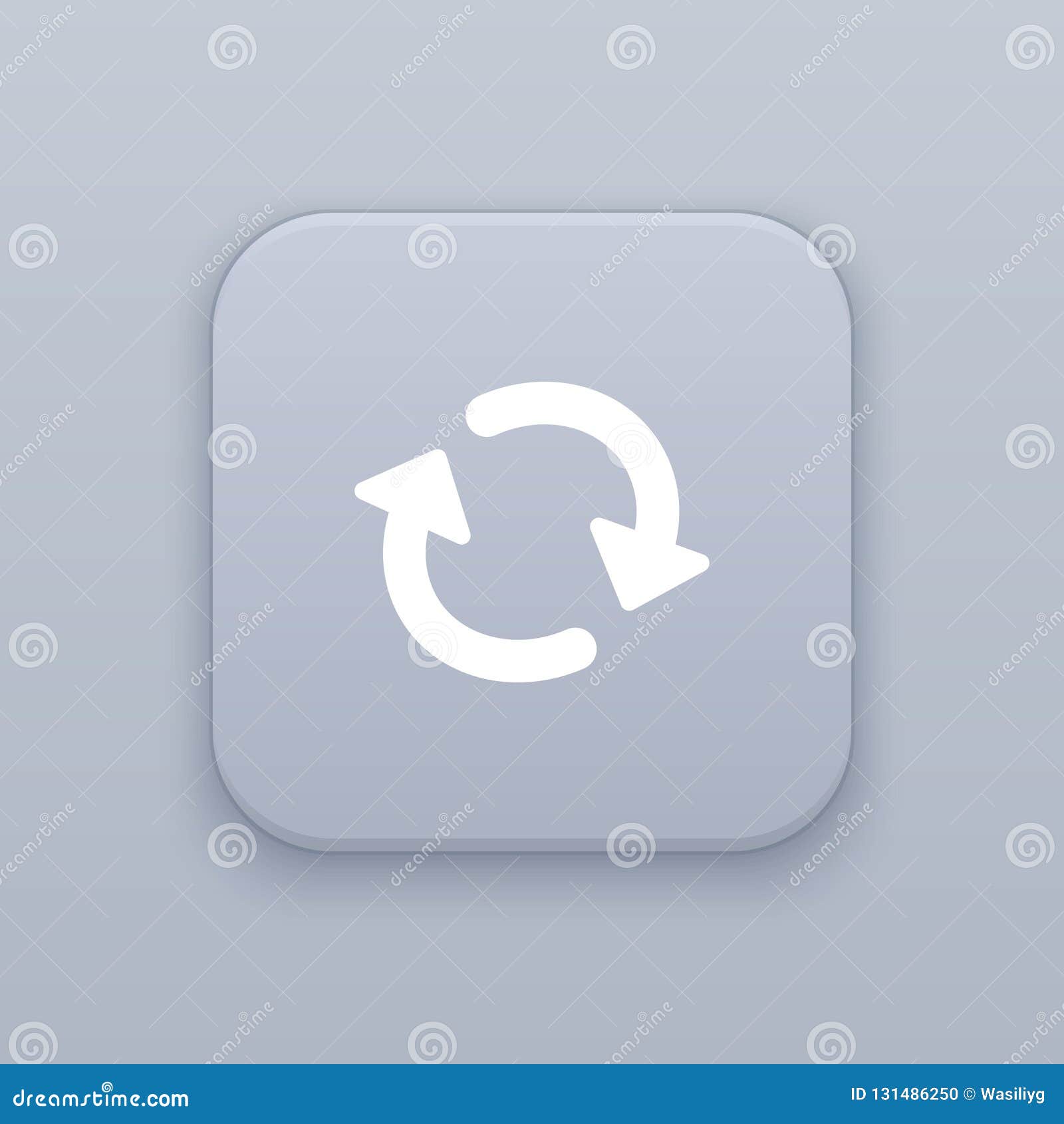 Download Waiting, Refresh, Gray Vector Button with White Icon on Gray ...