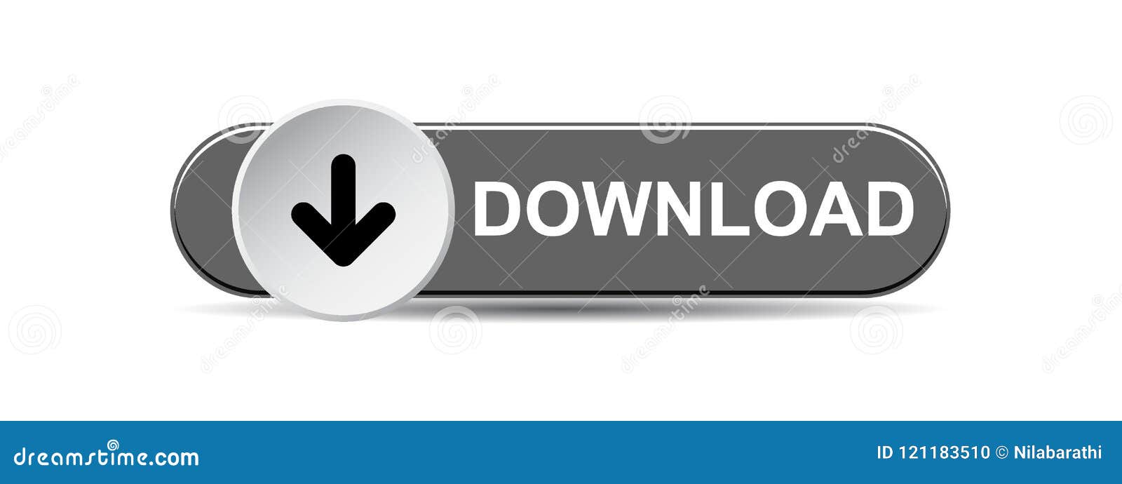 Download button black stock illustration. Illustration of arrow - 121183510