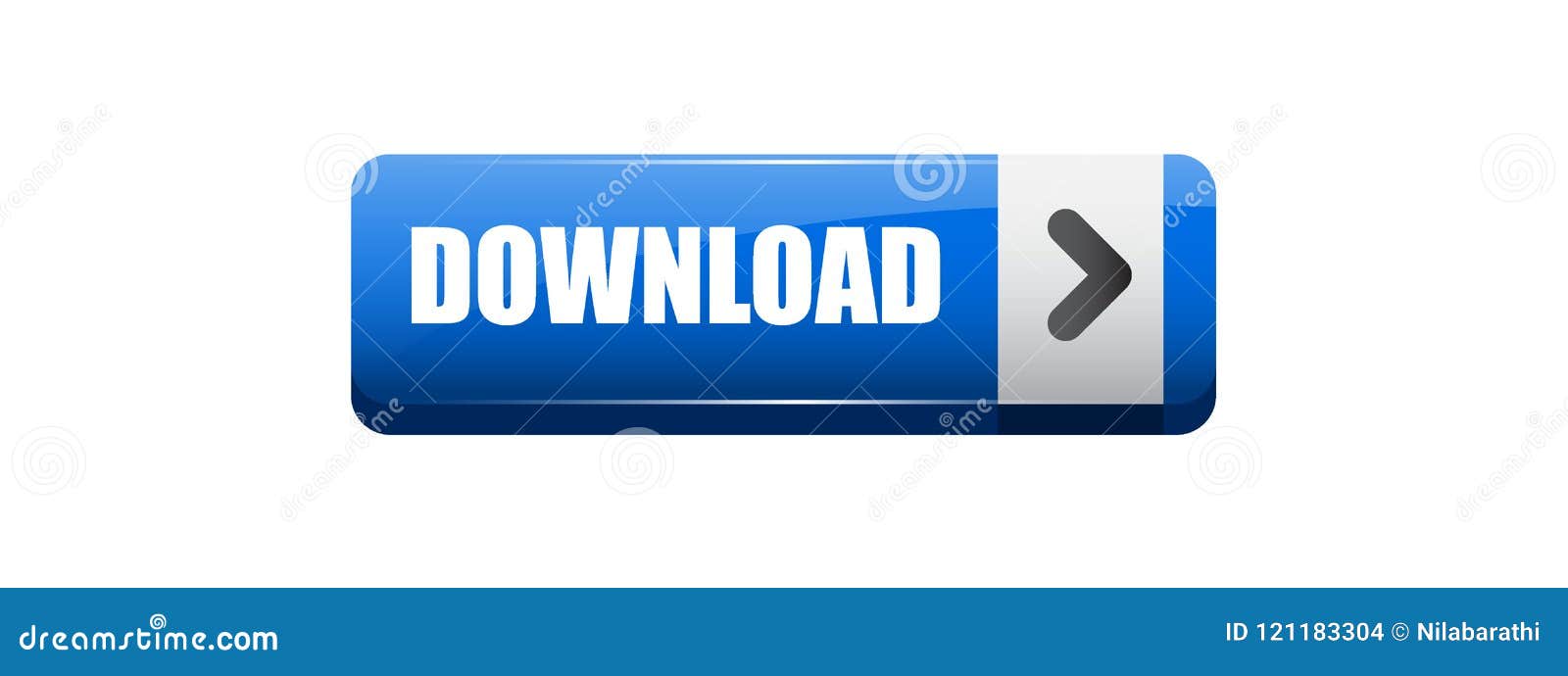 Download button blue stock illustration. Illustration of internet ...