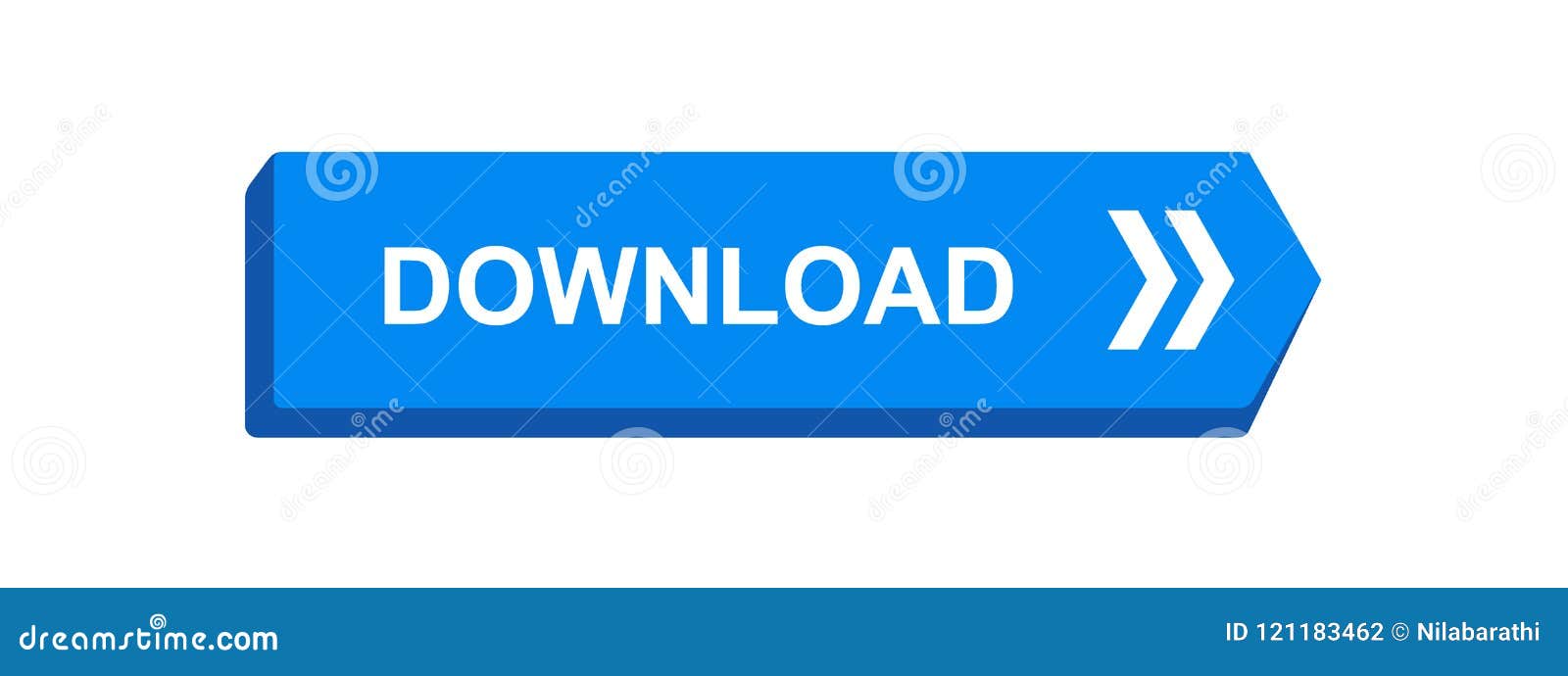 Download button blue stock illustration. Illustration of click - 121183462
