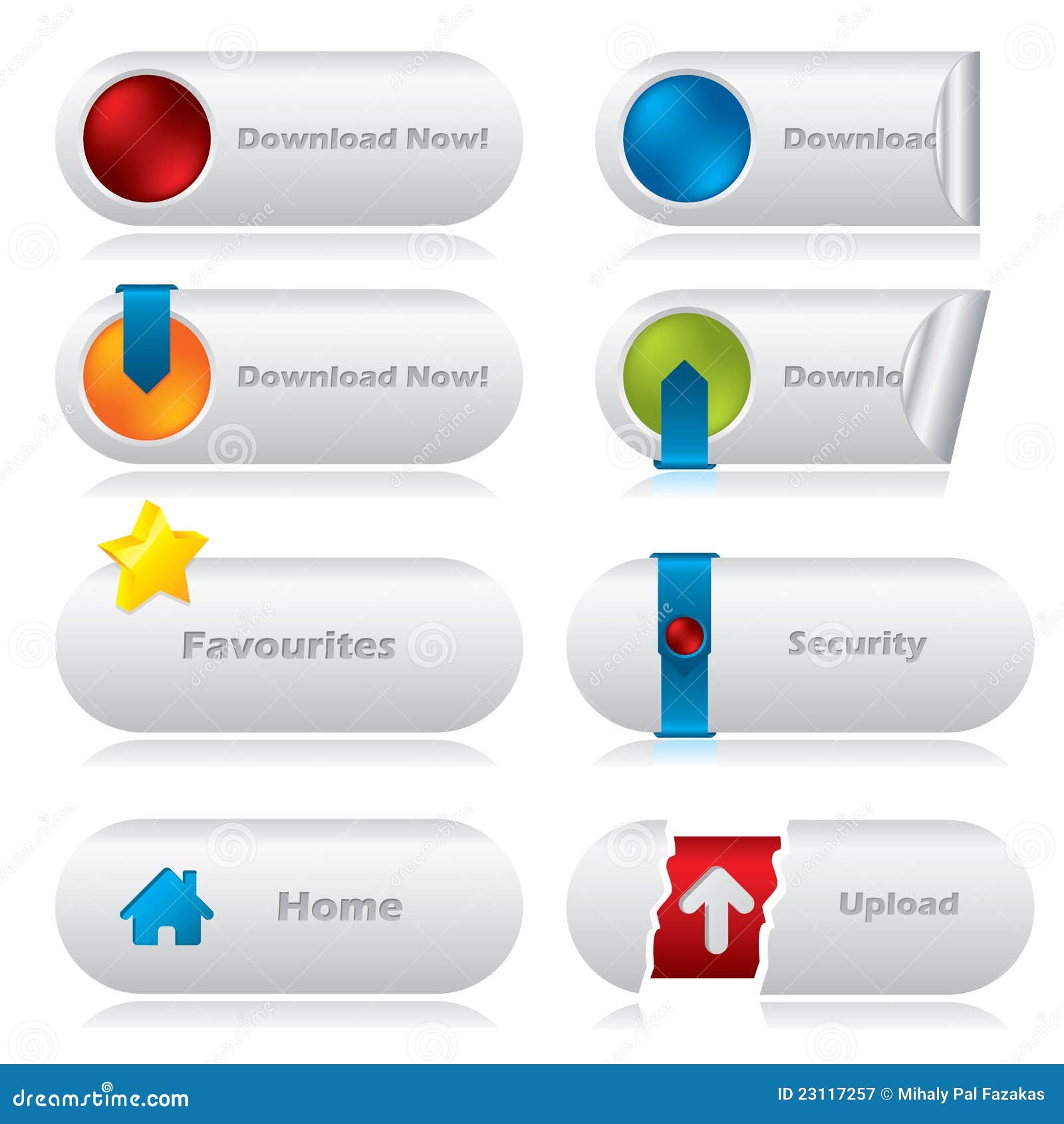 Download Web Buttons with Various Elements Stock Vector - Illustration ...