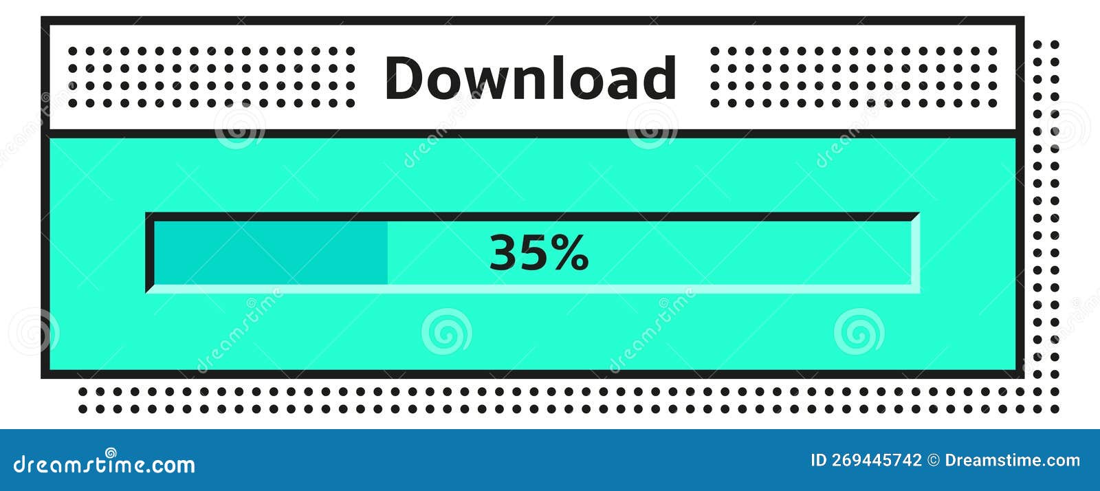 Download Window. Vintage Progress Bar Stock Illustration - Illustration ...