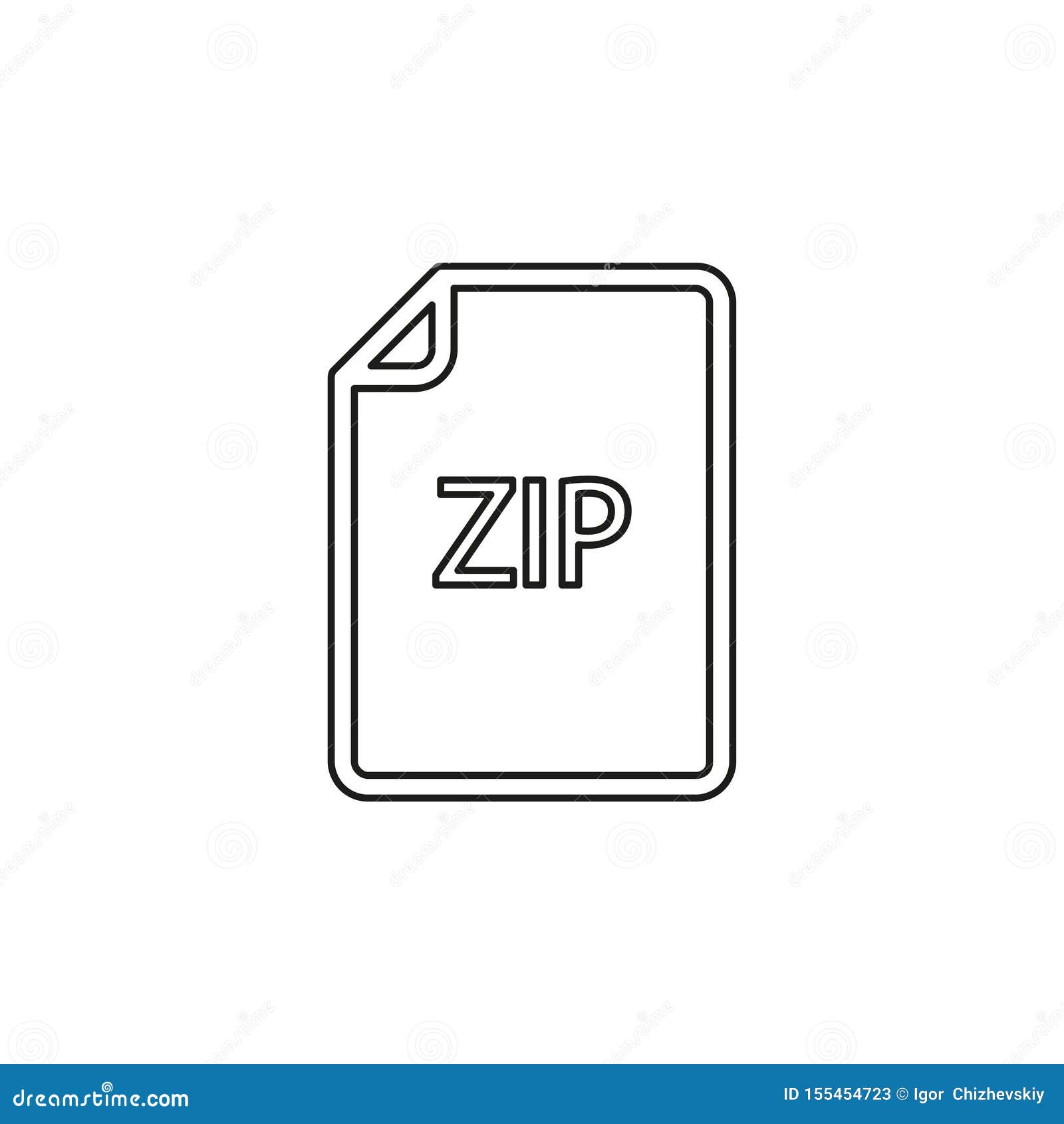 Download ZIP Document Icon - Vector File Format Stock Vector ...
