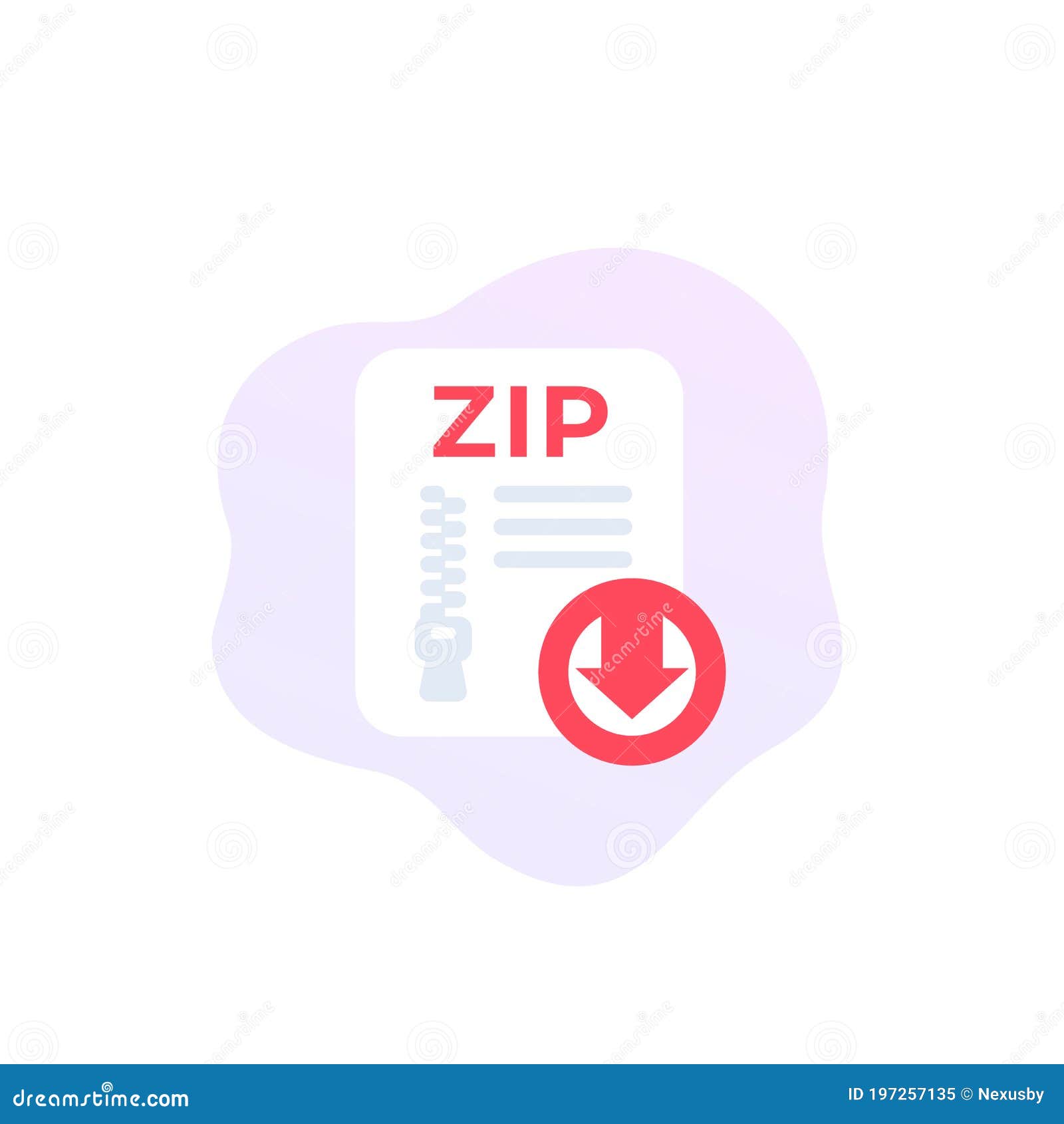 Download Zip File Archive Icon Stock Illustration - Illustration of ...