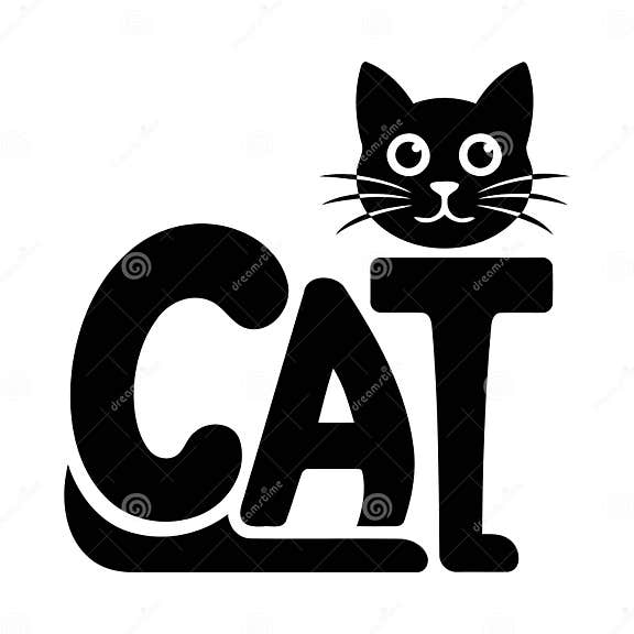 Downloadable Cat Logo Vector Template in Negative Space Style Stock ...