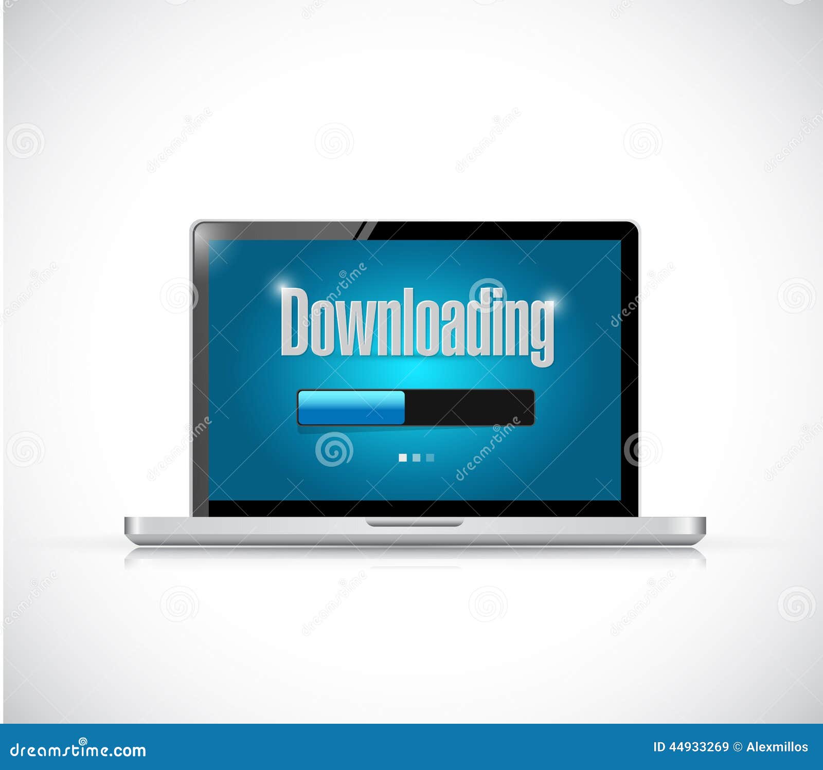 Downloading Bar on a Computer. Illustration Stock Illustration ...