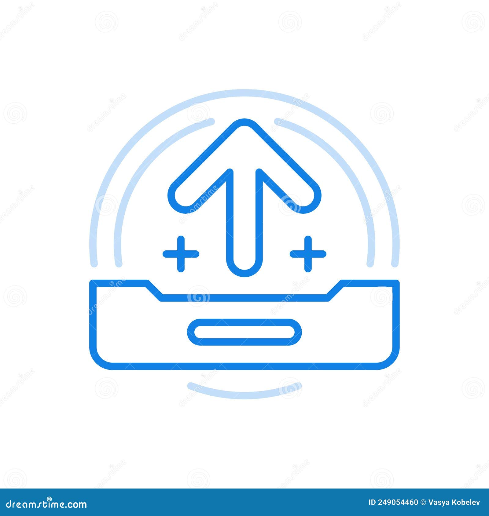 Downloading Media Icon Set - Illustrates The Concept Of Downloading ...