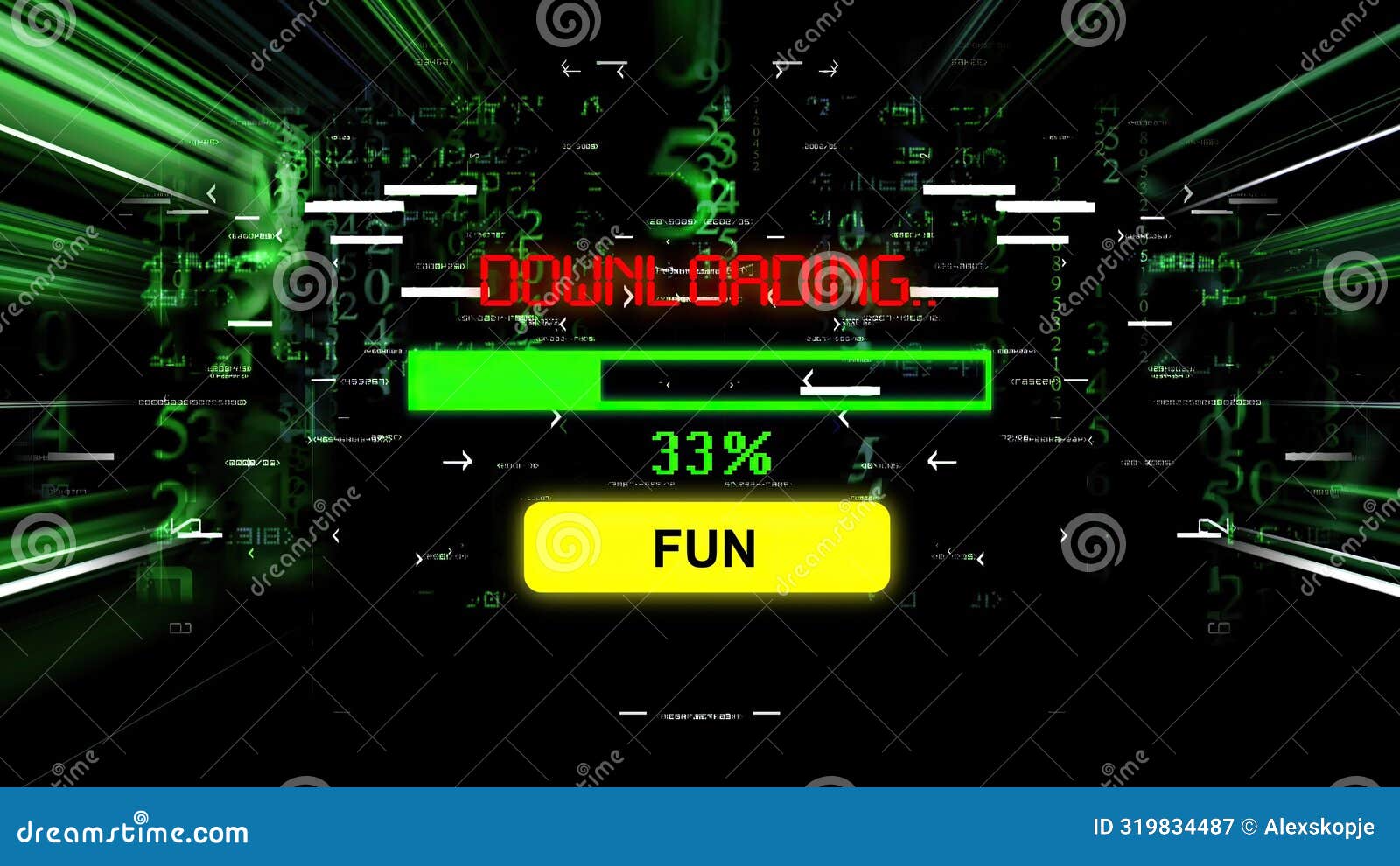Downloading Fun Progress Bar on the Screen Stock Illustration ...