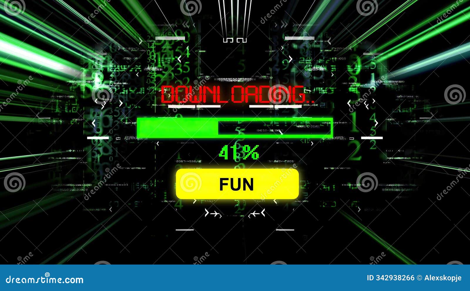 Downloading Fun Progress Bar on the Screen Stock Illustration ...