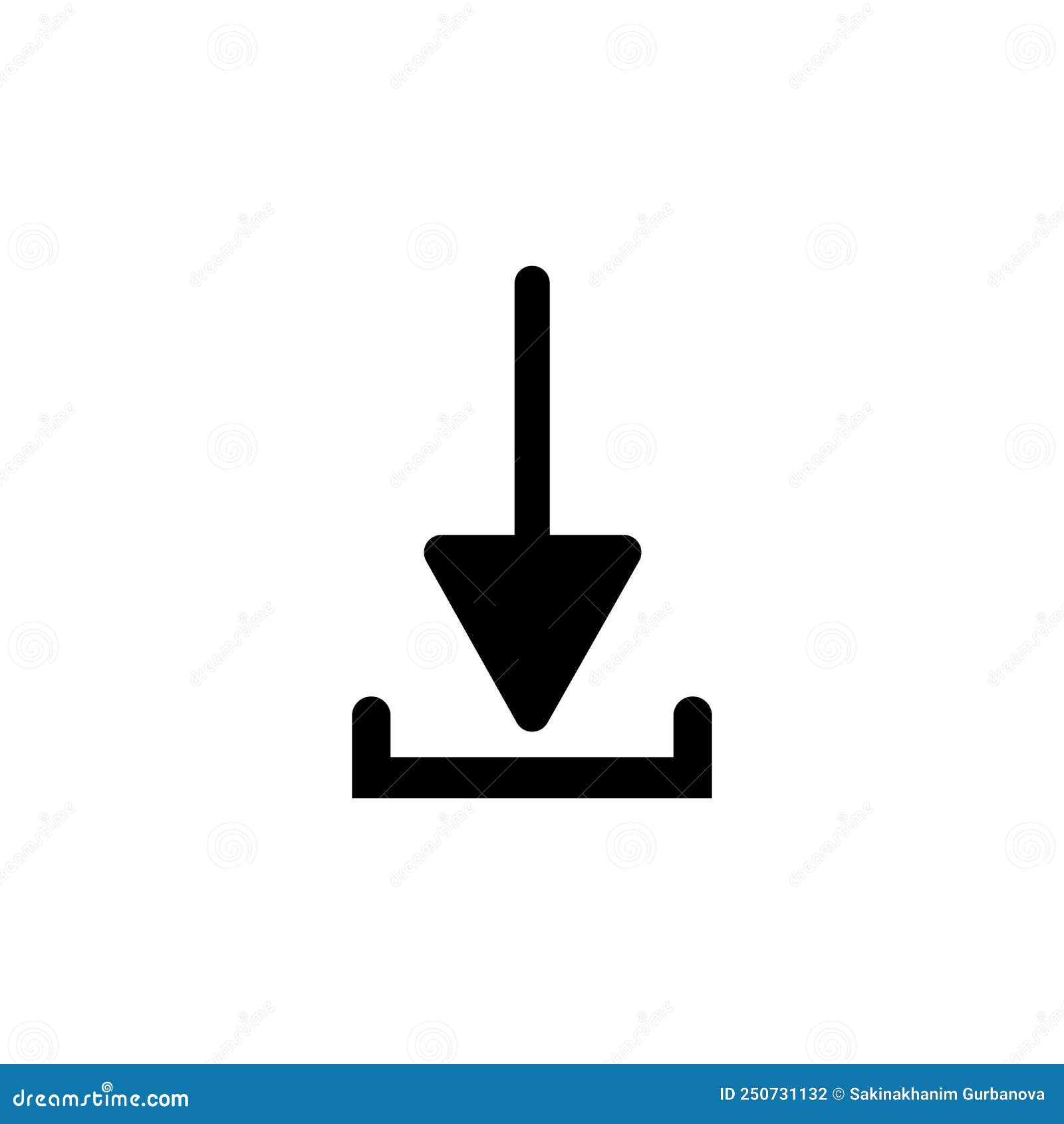 Downloading icon stock illustration. Illustration of graphic - 250731132