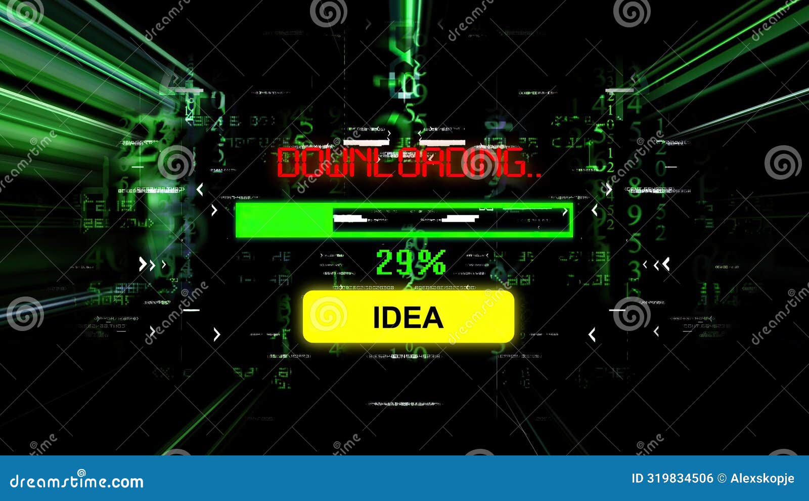 Downloading Idea Progress Bar on the Screen Stock Illustration ...