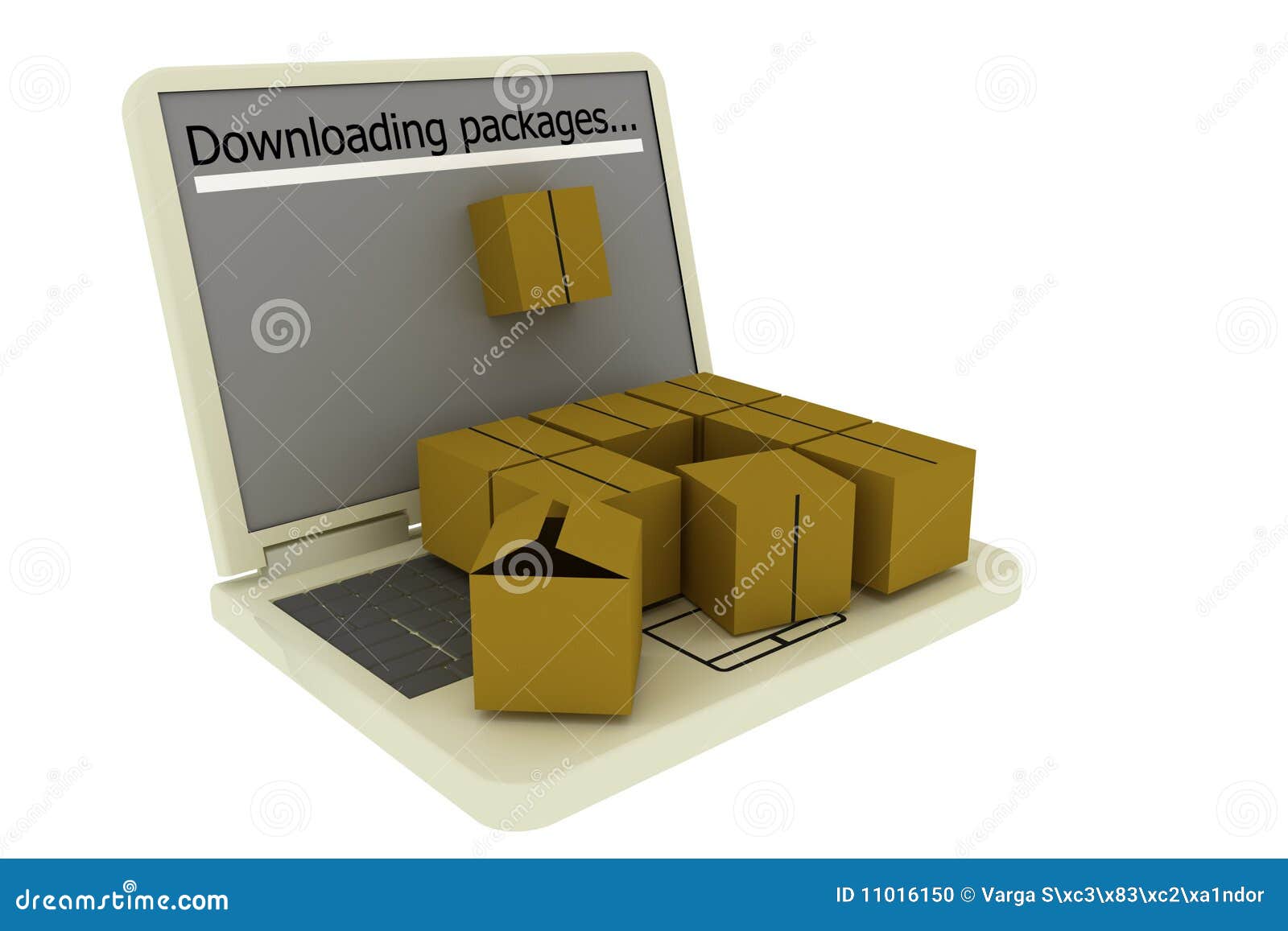 Downloading Packages from the Internet Concept Stock Vector ...