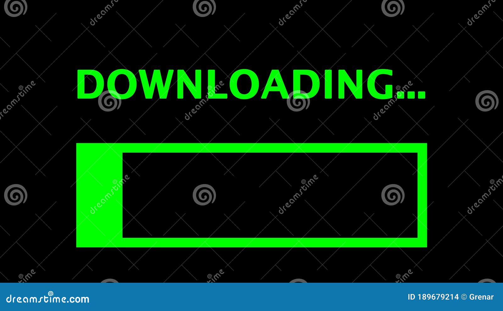 Downloading Progress Bar Simple Start Stock Illustration - Illustration ...