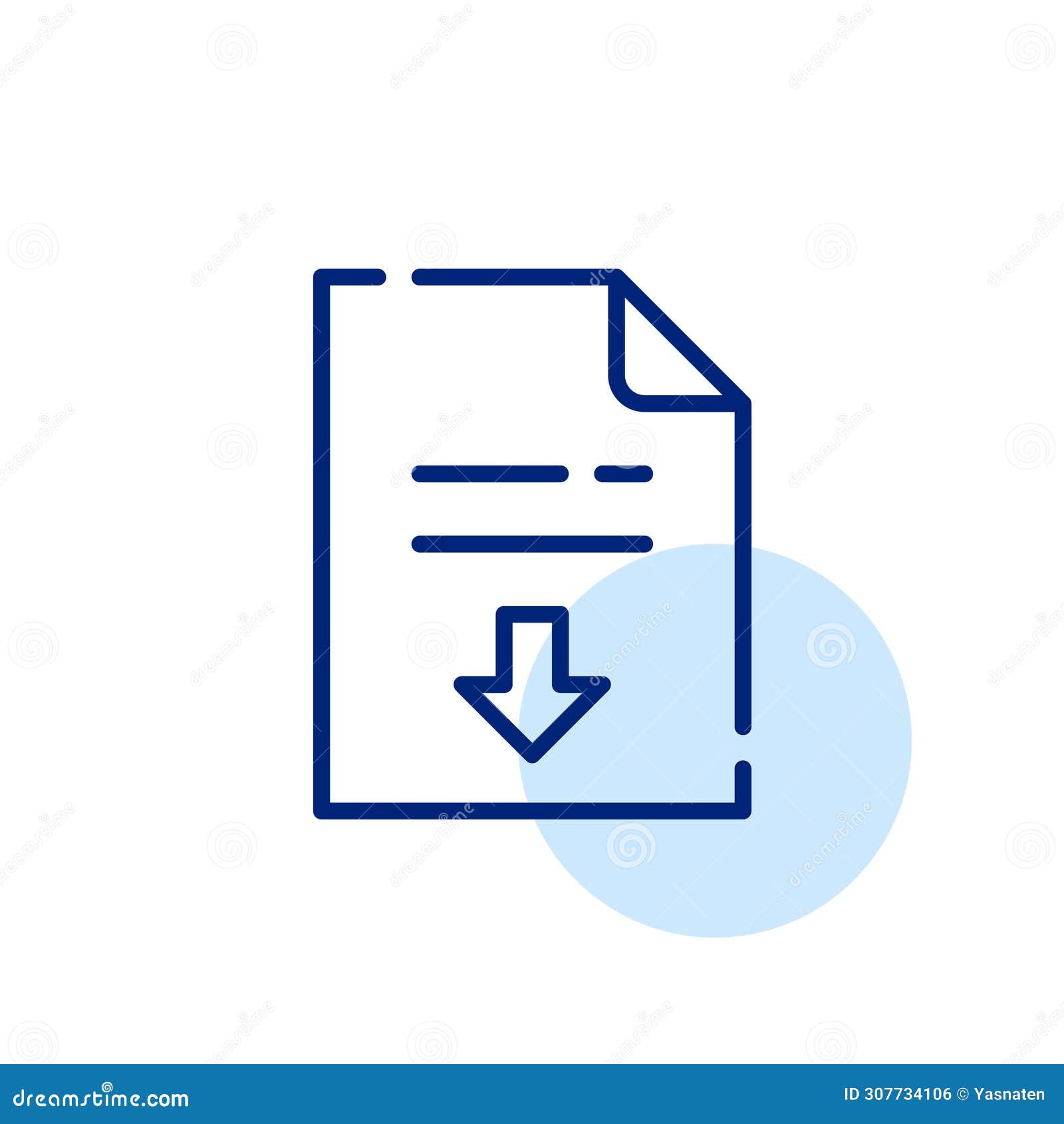 Downloading Text File on Your Computer. Pixel Perfect, Editable Stroke ...
