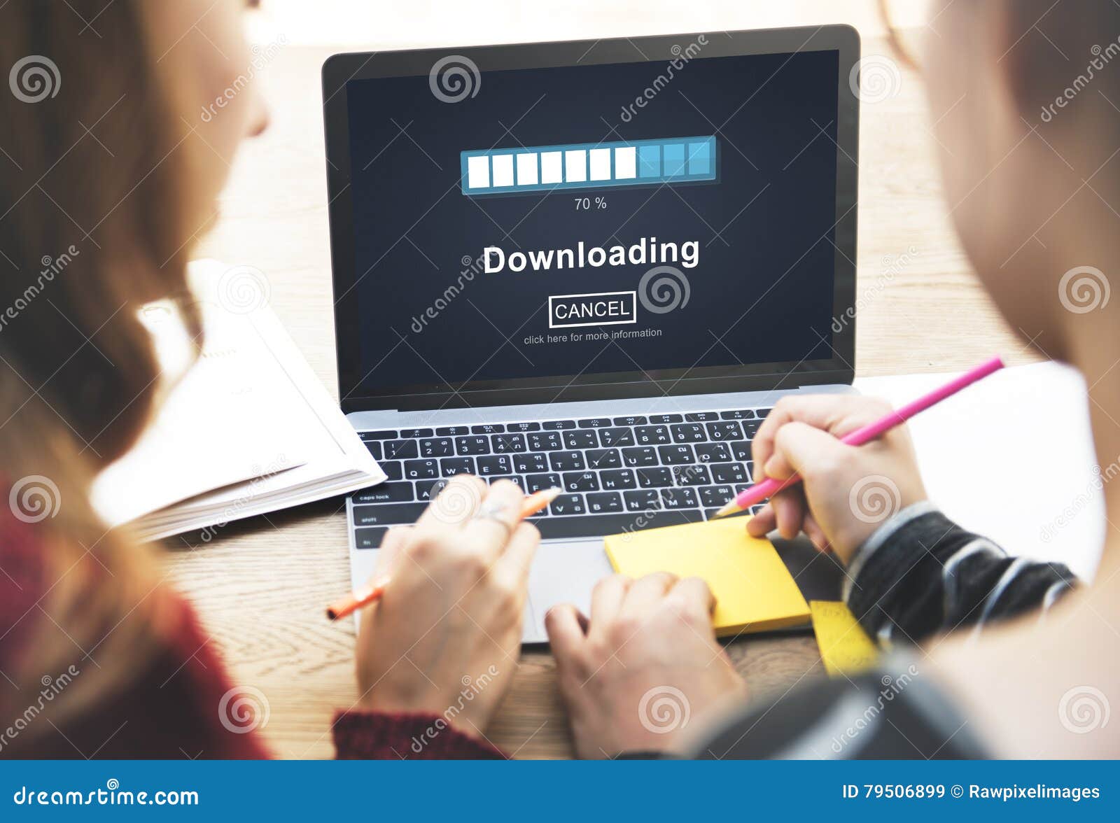 Downloading Transferring Network Information Technology Concept Stock ...