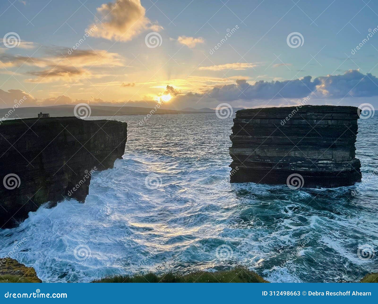 Sunset Downpatrick Head, County Mayo, Ireland Stock Image - Image of ...