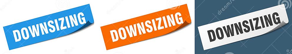 Downsizing Banner. Downsizing Speech Bubble Label Set. Stock Vector ...