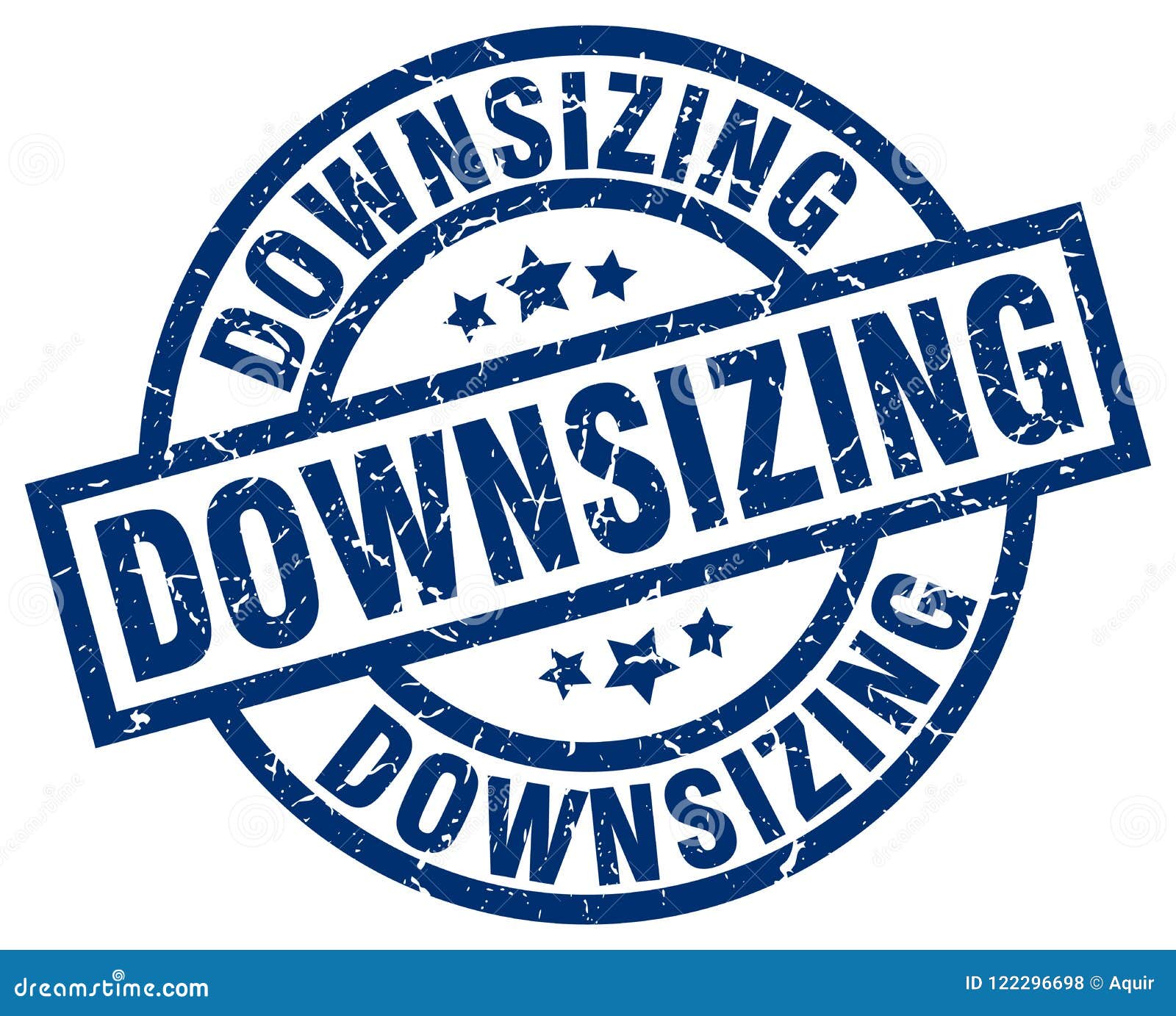Downsizing stamp stock vector. Illustration of sign - 122296698