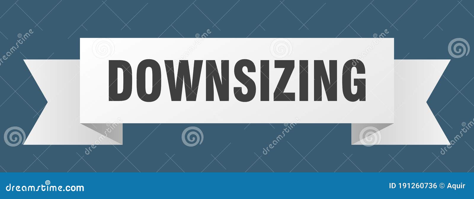Downsizing ribbon. stock vector. Illustration of design - 191260736