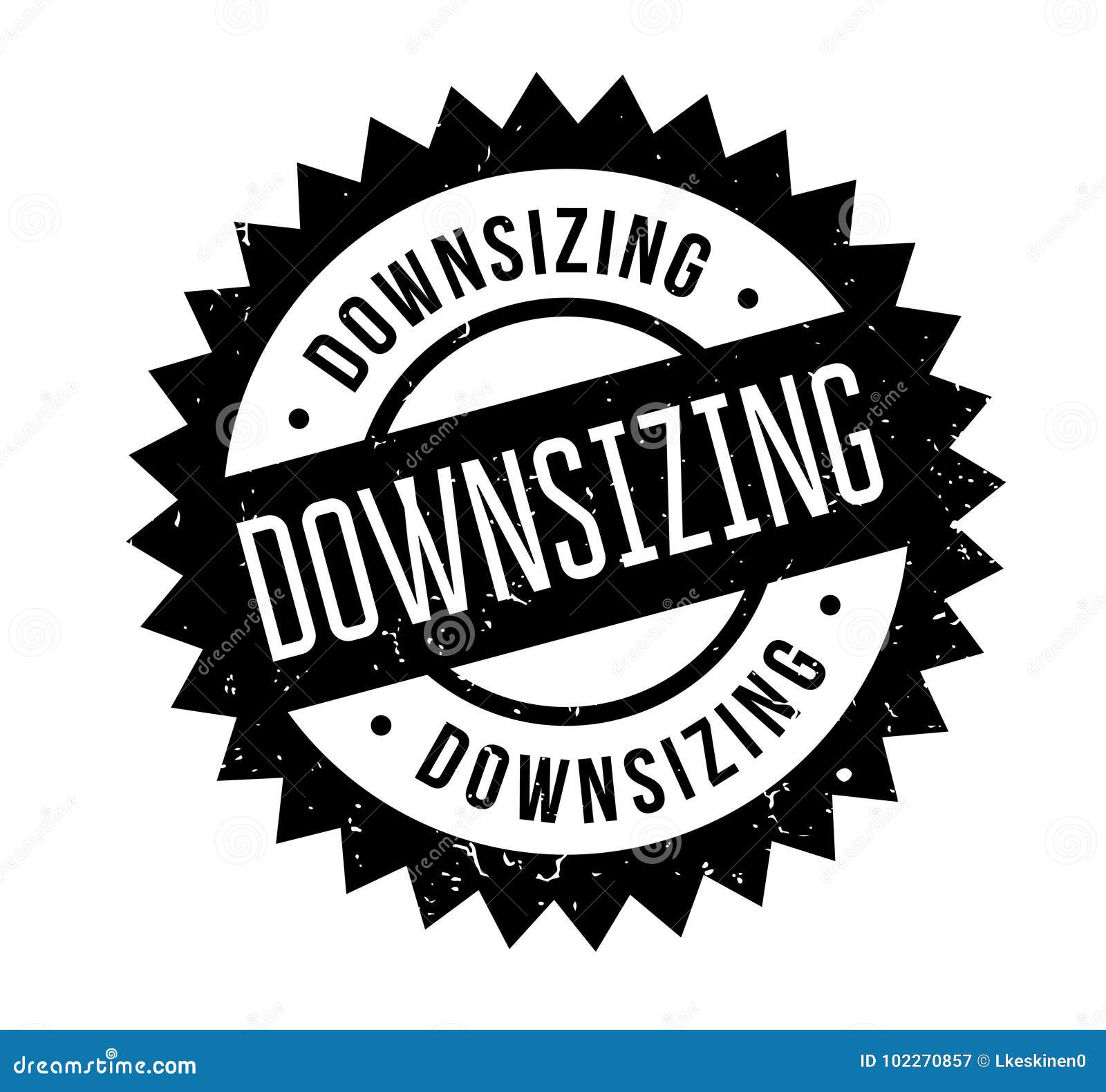 Downsizing rubber stamp stock vector. Illustration of label - 102270857