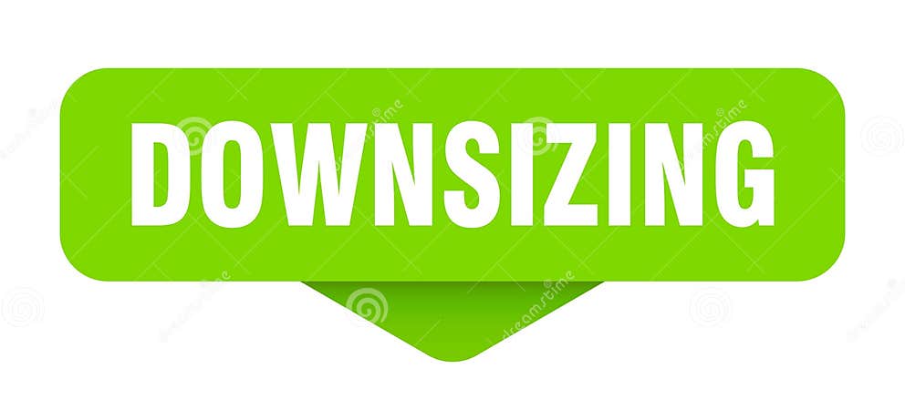 Downsizing Sticker. Downsizing Sign on Transparent Background Stock ...