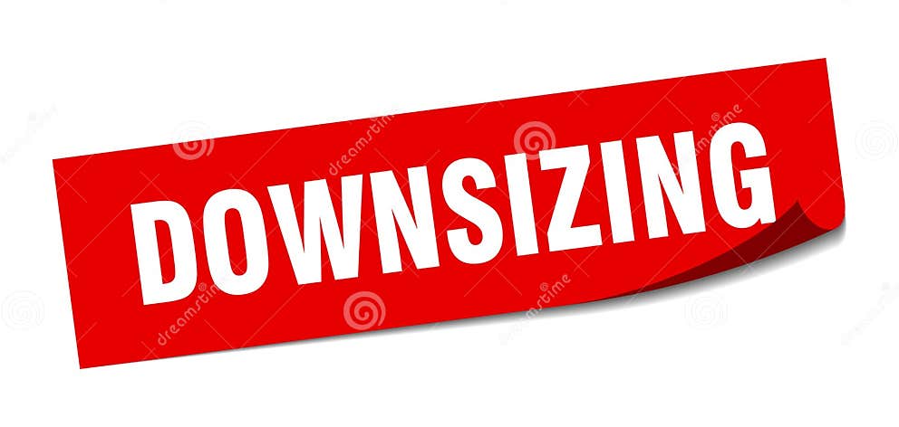 Downsizing Sticker. Downsizing Square Sign Stock Vector - Illustration ...