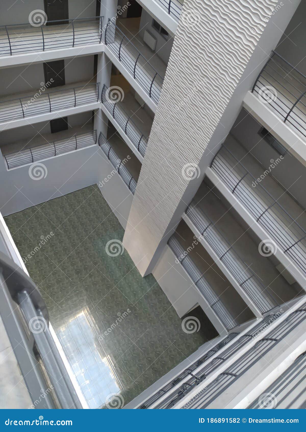 Downstairs View in a Modern House Stock Photo - Image of upstairs, town ...