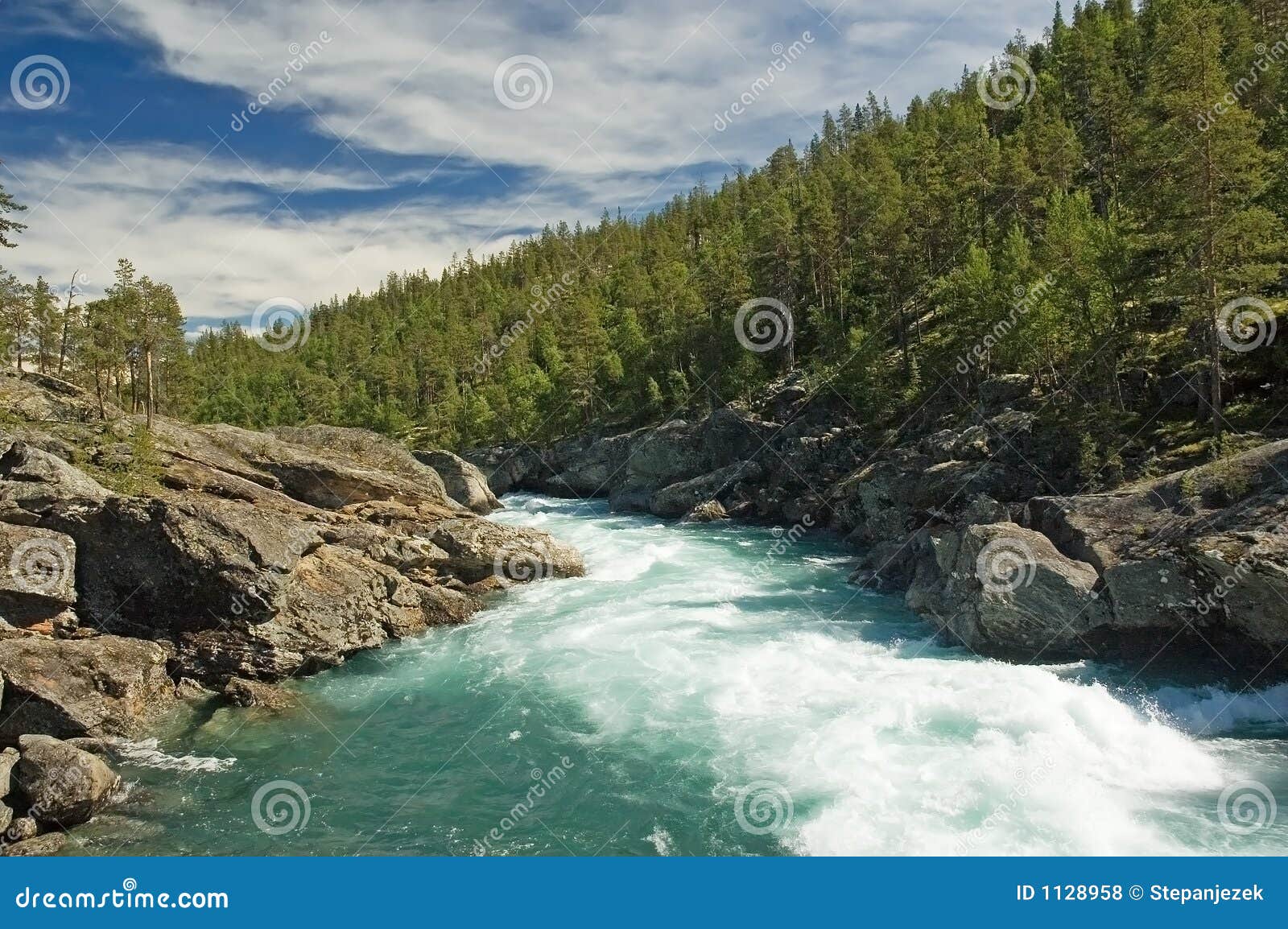 Downstream stock photo. Image of landscape, stone, river - 1128958