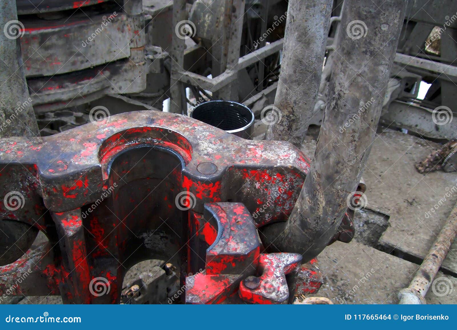 Downstream of a Pipe for Oil Production. Stock Photo - Image of ...