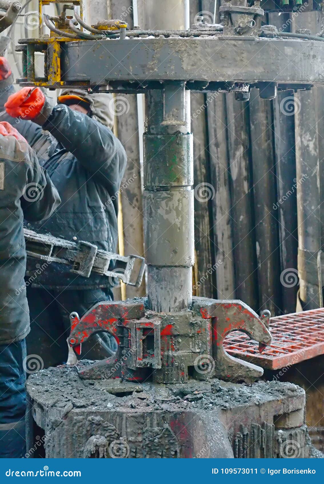 Downstream of a Pipe for Oil Production Stock Image - Image of ...