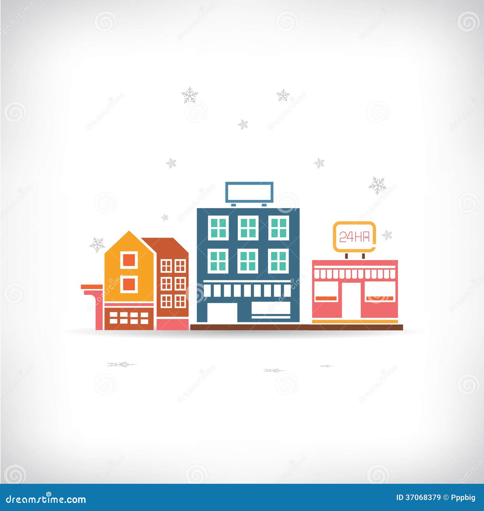Downtown stock illustration. Illustration of decorative - 37068379