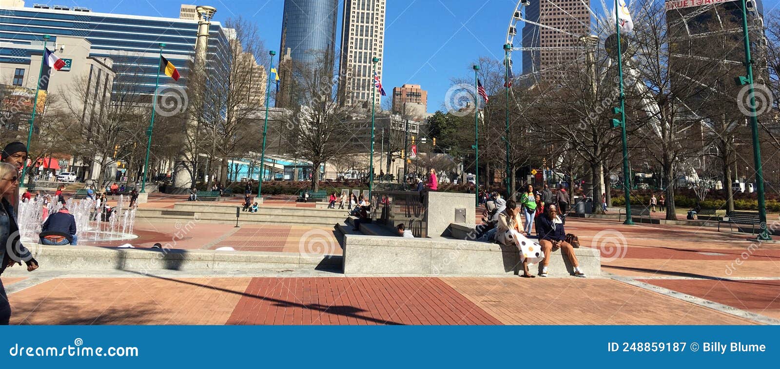 Downtown Atlanta Centennial Park Editorial Photography - Image of city ...