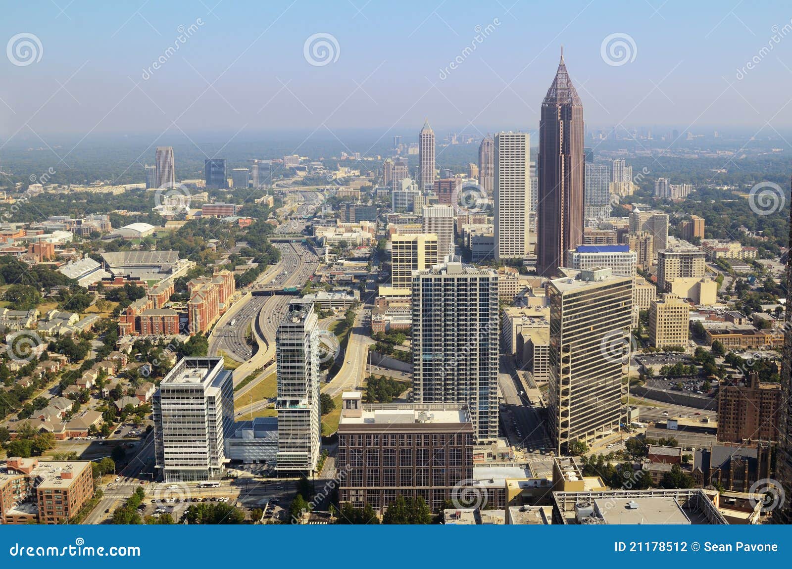 Downtown Atlanta Cityscape stock photo. Image of city - 21178512
